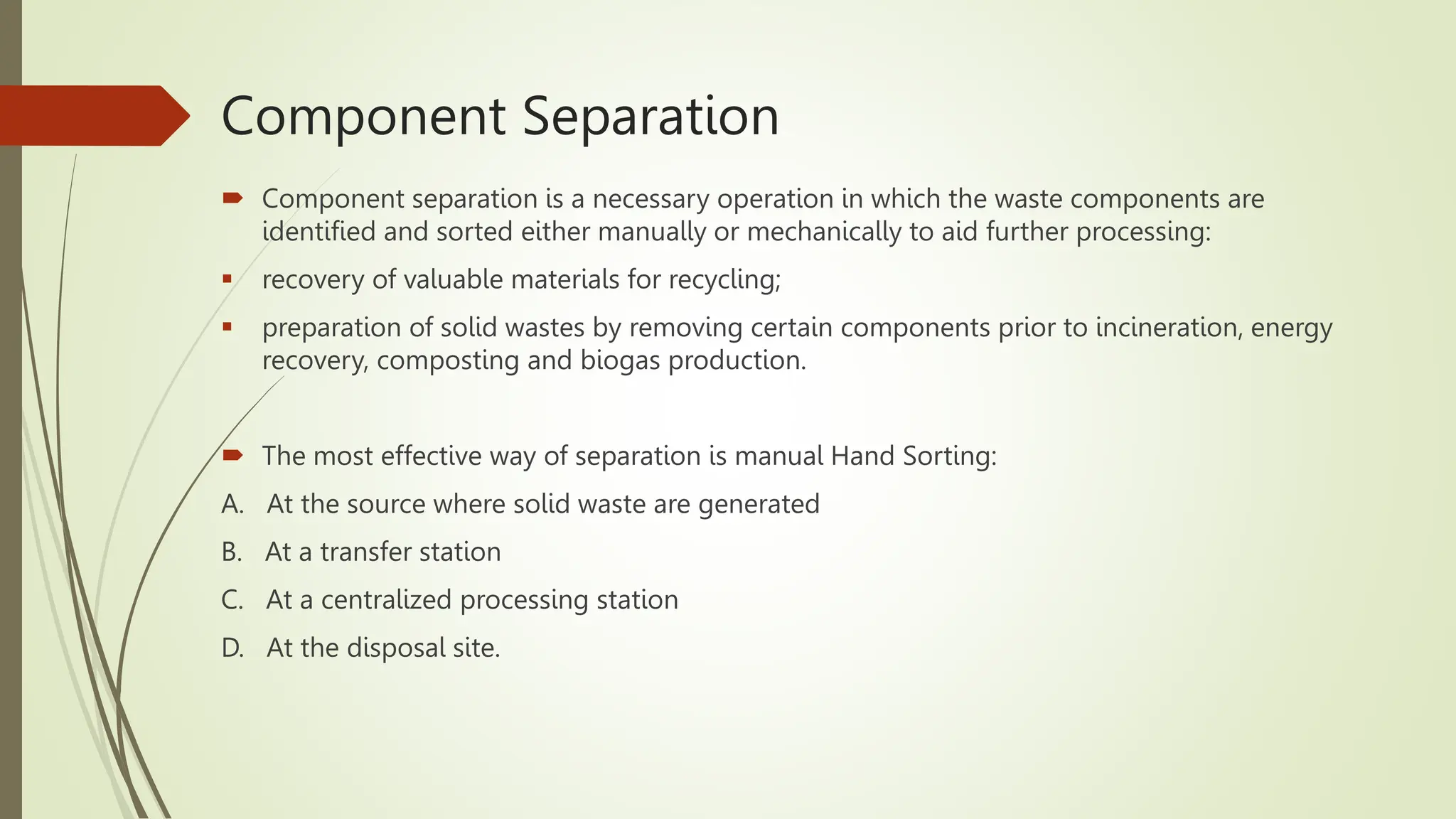 SOLID WASTE PROCESSING AND TREATMENT notes | PPTX