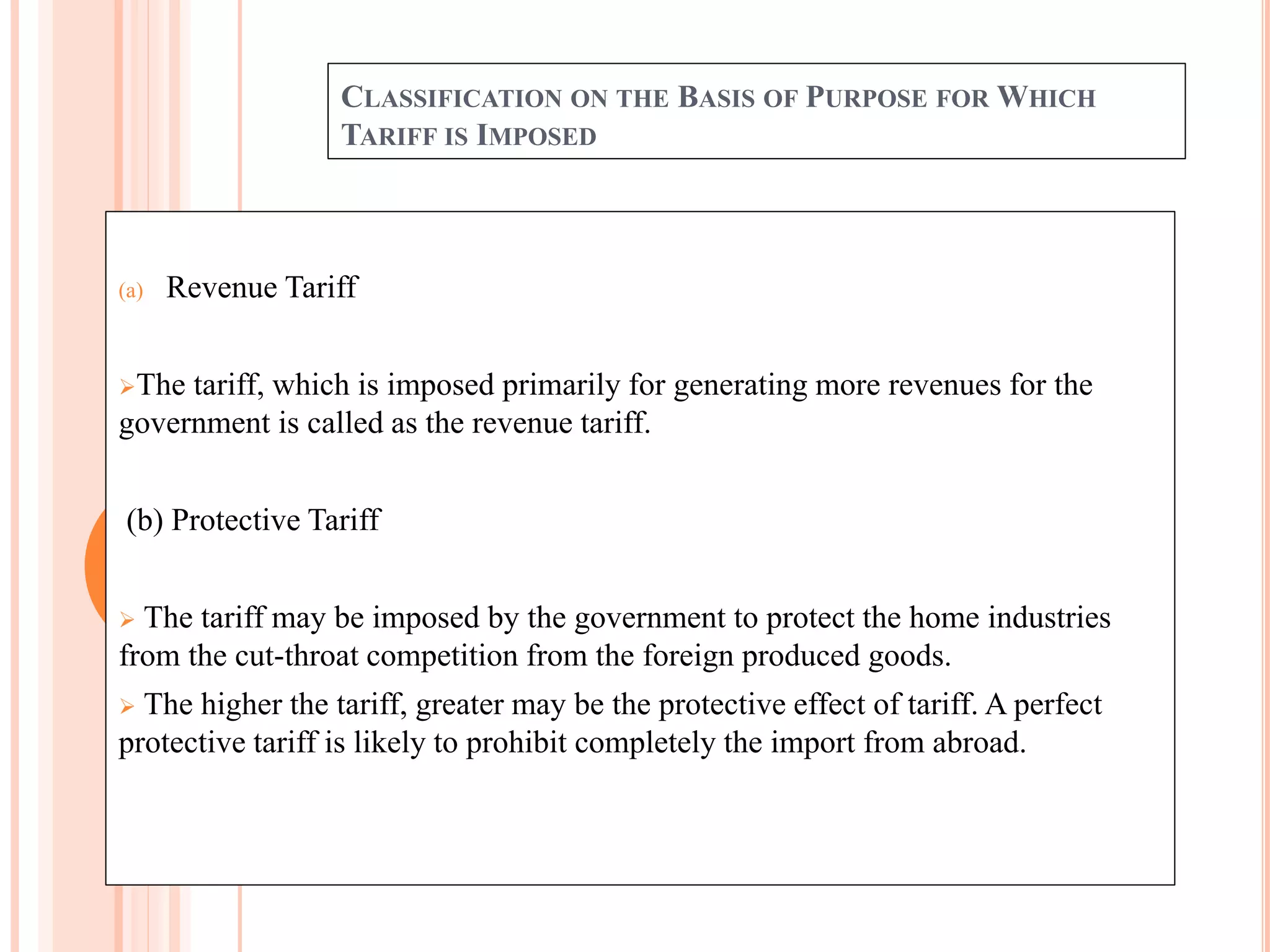 Tariffs and quota | PPTX