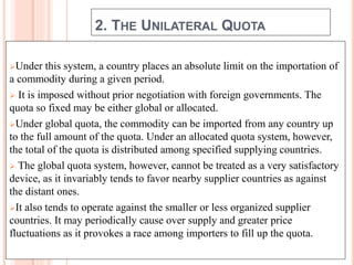 Tariffs and quota | PPTX