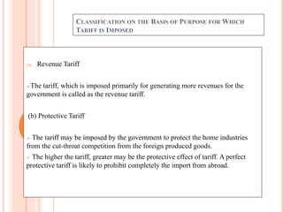 Tariffs and quota | PPTX