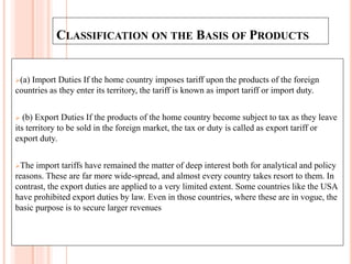 Tariffs and quota | PPTX