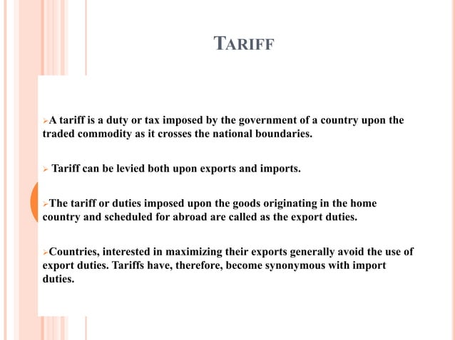 Tariffs and quota (1).pptx