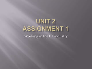 Unit 2 task 1 | PPT