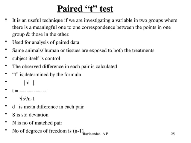 Unit 2 Testing Of Hypothesis Parametric Test Biostatistics And