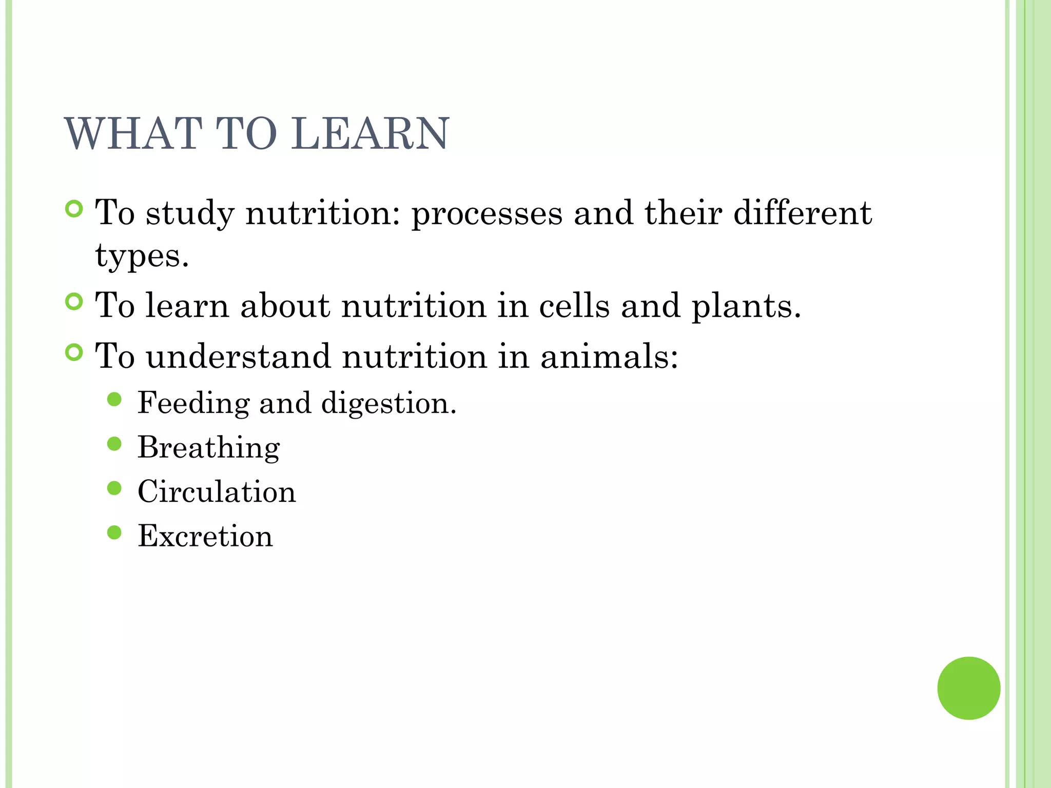 Unit 2 The nutrition function | PPT