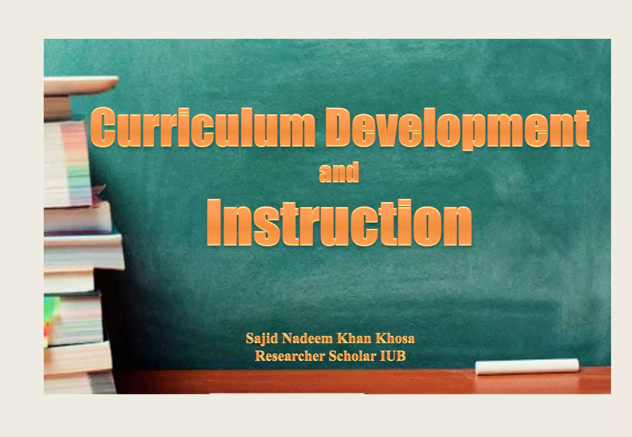 Theoretical framework of Curriculum Development | PDF