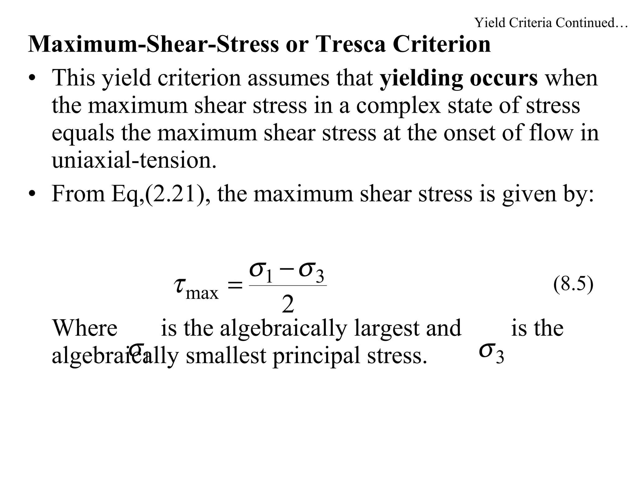 Unit 2 theory_of_plasticity | PPT