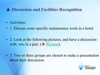 BASIC WORK IN HOUSE KEEPING (BACK AREA) | PPTX
