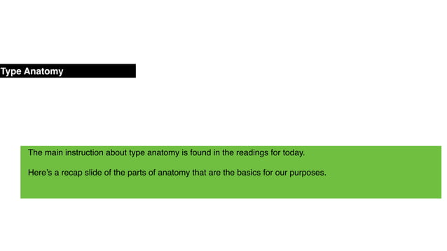 Unit2 type anatomy_categories_spacing | PPT