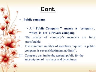 Unit 2 types of co. | PPT