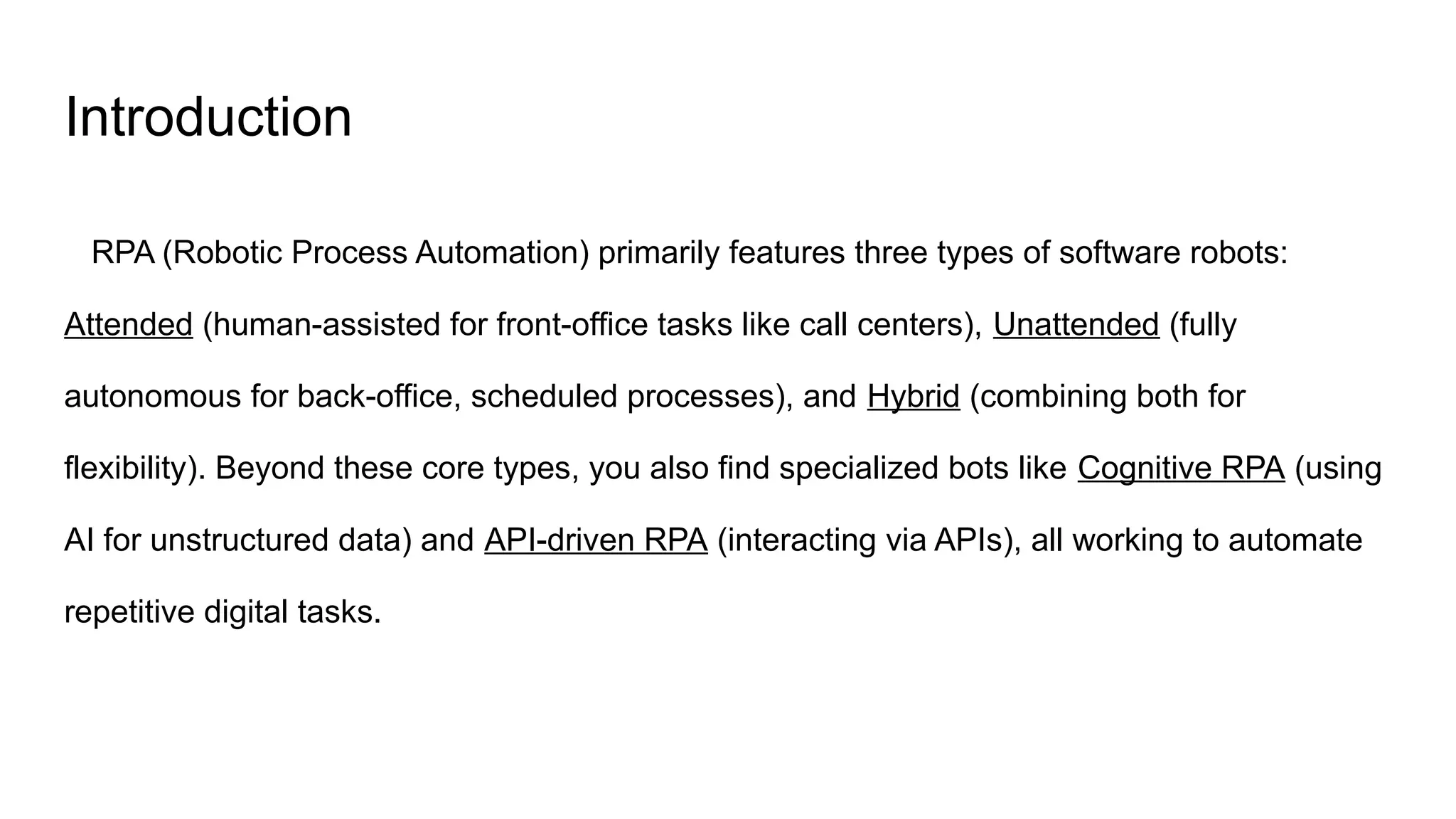 UNIT 2 TYPES OF ROBOTS in robotic process automation.pptx