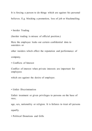 Unit 2 understanding business ethics business ethics | DOCX