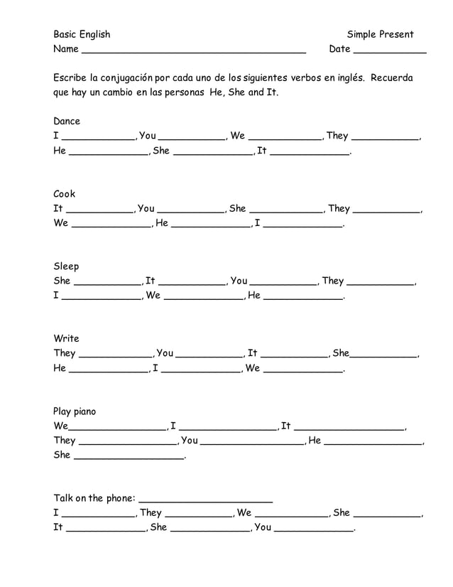 Unit 2 verbs and present tense | PDF