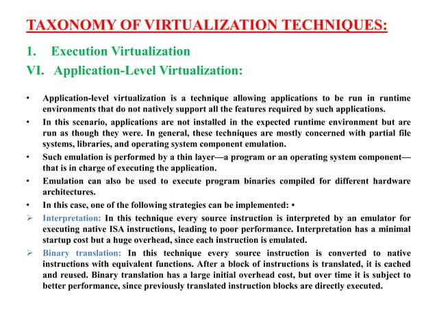 Unit 2 Virtualization Part I.pptx | Operating Systems | Computer Software and Applications