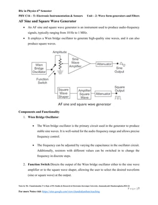 Unit – 2: Wave form generators and Filters | PDF