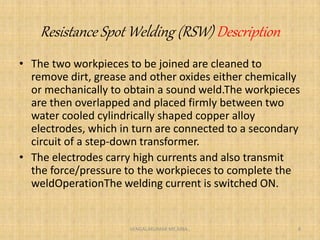 UNIT 2 RESISTANCE WELDING PROCESSES | PPSX