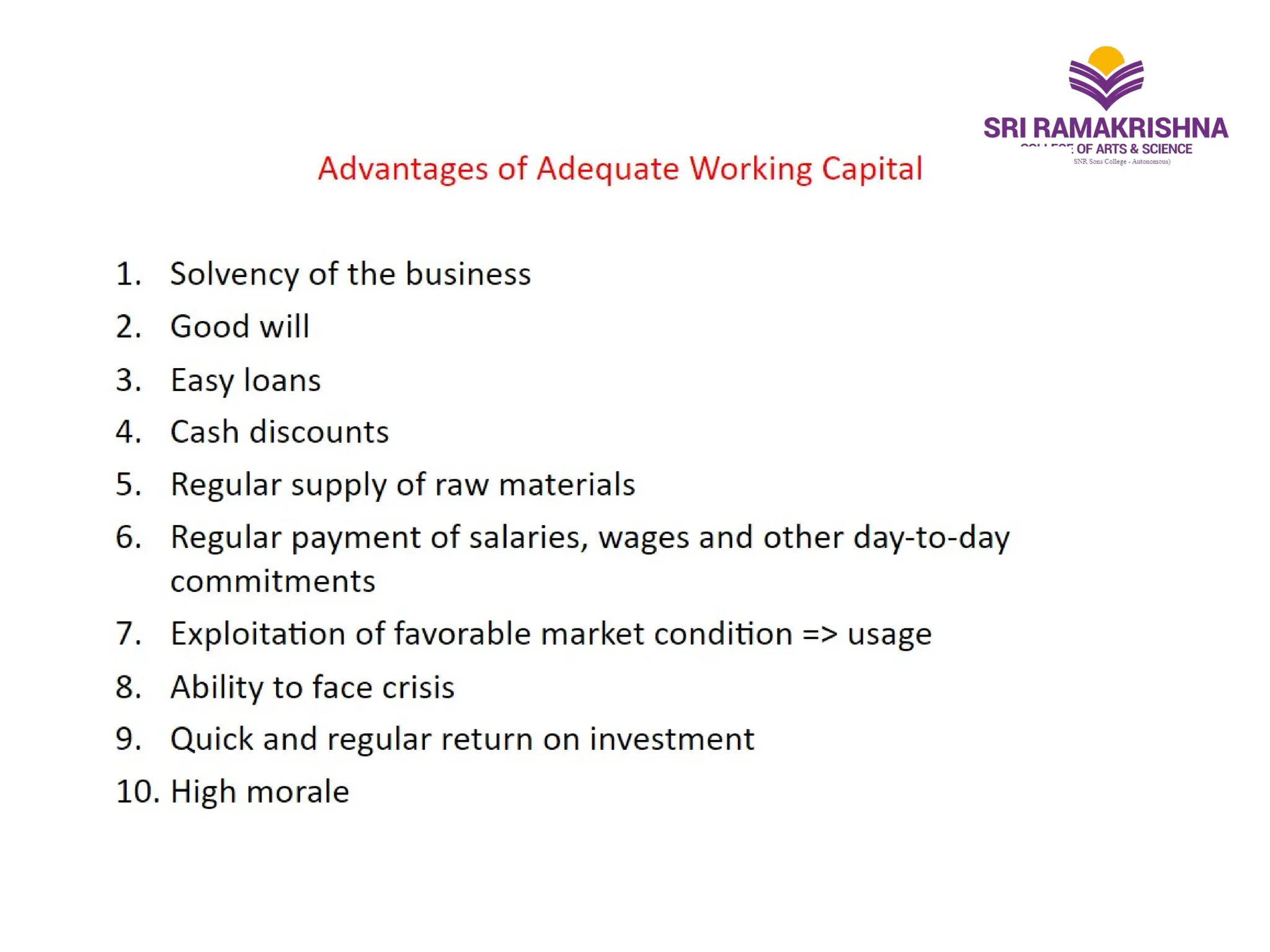 WORKING CAPITAL MANAGEMENT AND ITS USES FOR BUSINESS | PPTX