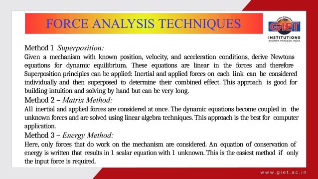 Dynamic force analysis slider crank mechanism | PPTX | Physics | Science