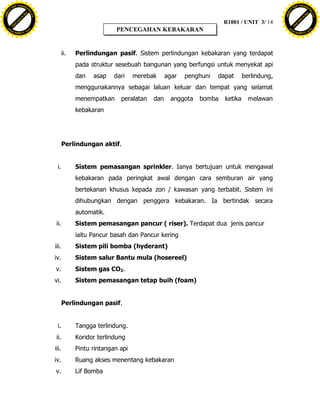 Unit 3: Pencegahan Kebakaran | PDF