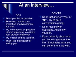 A job interview | PPT