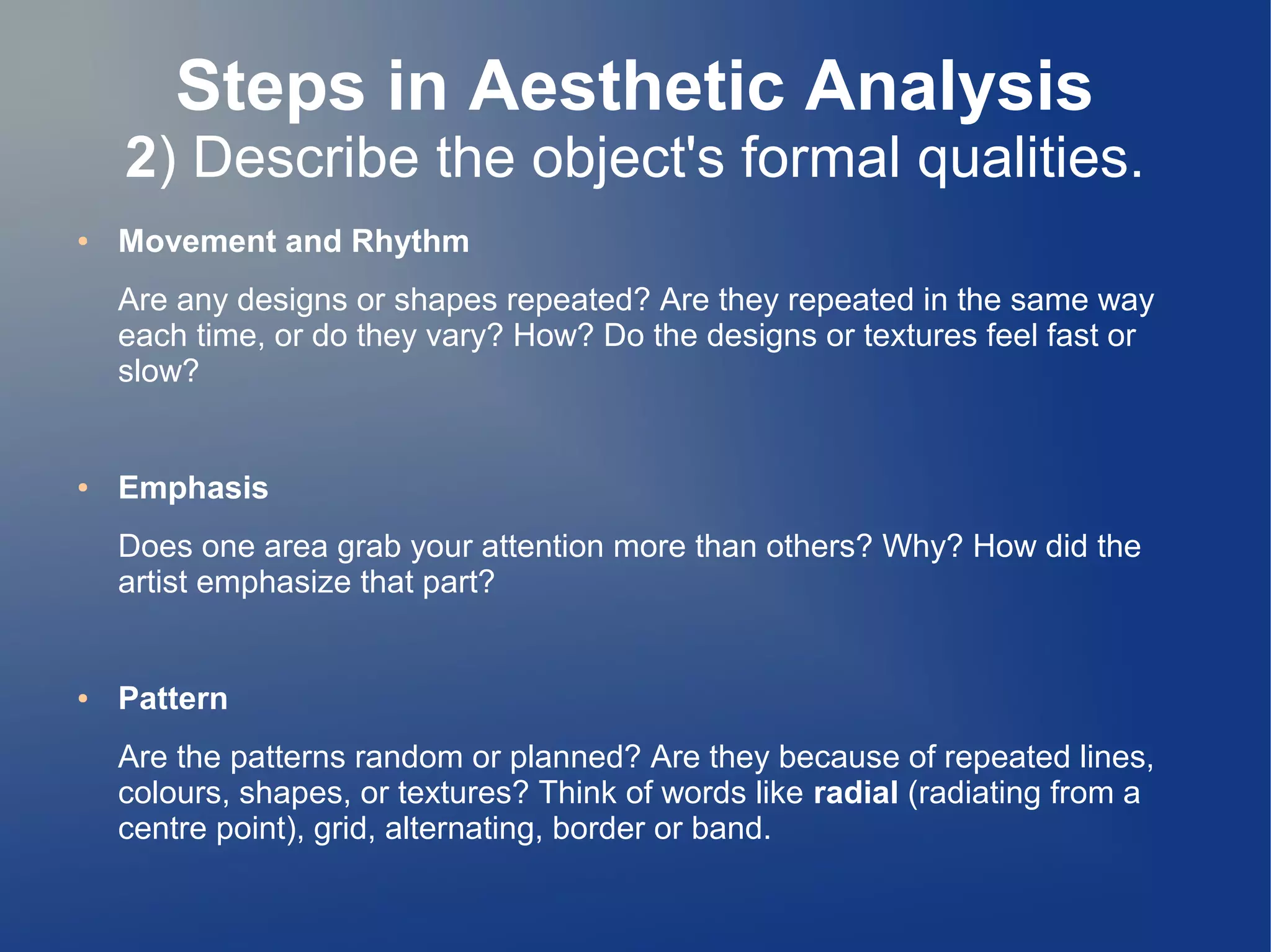 Ceramics Unit 3 Aesthetic Analysis | PPT