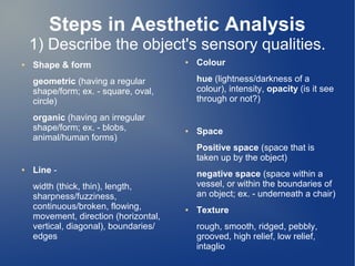 Ceramics Unit 3 Aesthetic Analysis | ODP