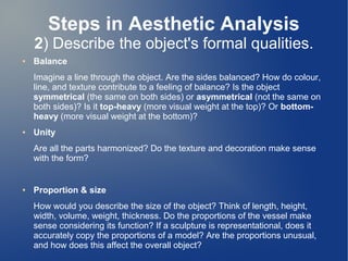 Ceramics Unit 3 Aesthetic Analysis | ODP