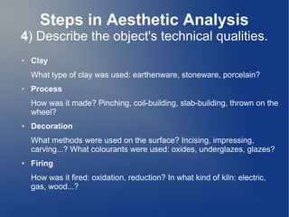 Ceramics Unit 3 Aesthetic Analysis | ODP