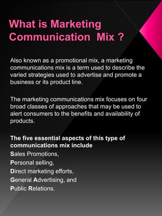 Integrated Marketing Communication Mix