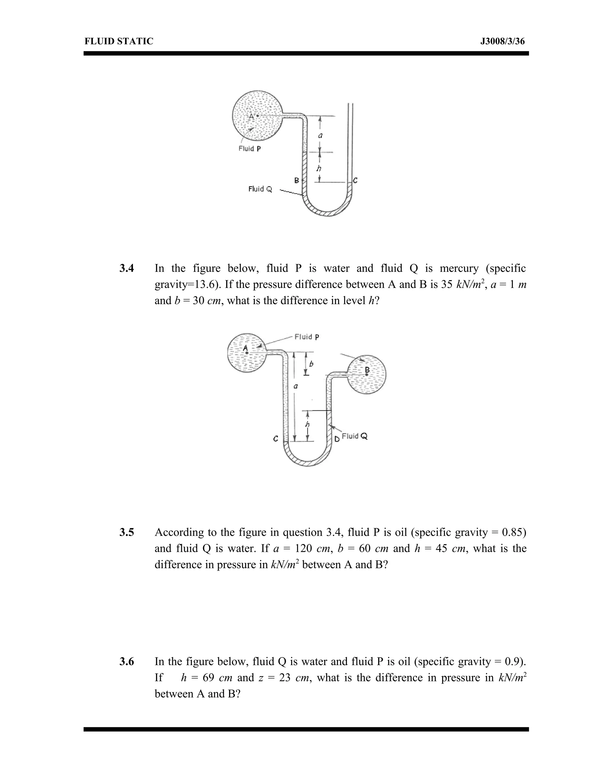 Unit 3 Fluid Static | DOC