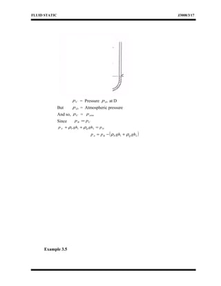 Unit 3 Fluid Static | DOC