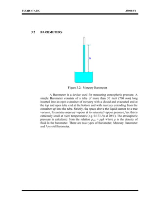 Unit 3 Fluid Static | DOC | Chemistry | Science
