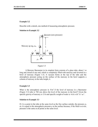 Unit 3 Fluid Static | DOC