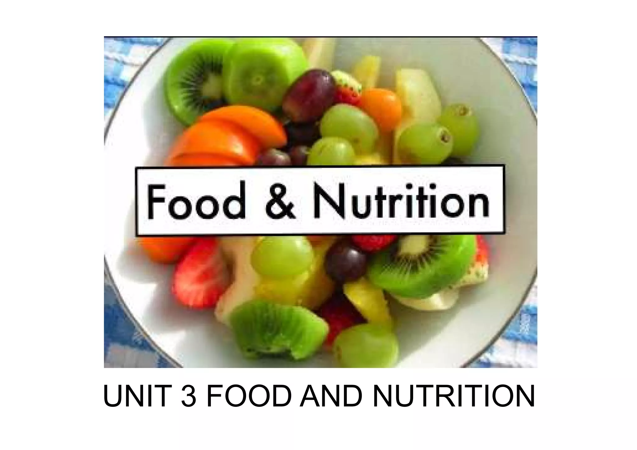 Unit3 Nutrients | PDF