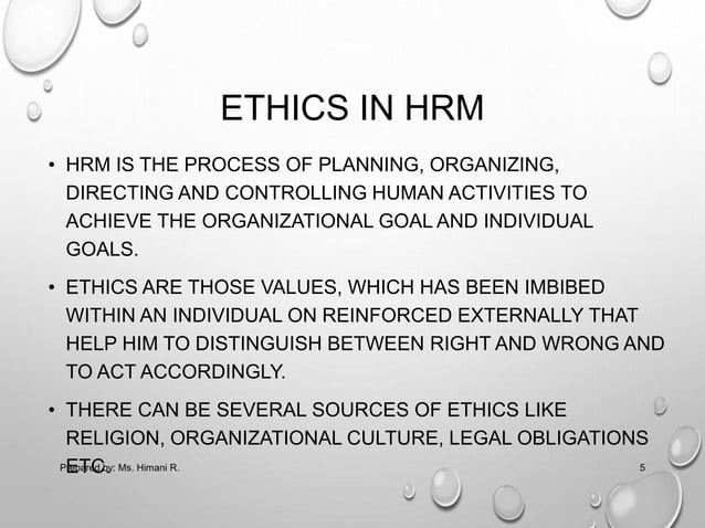 Ethics in Management | PPT