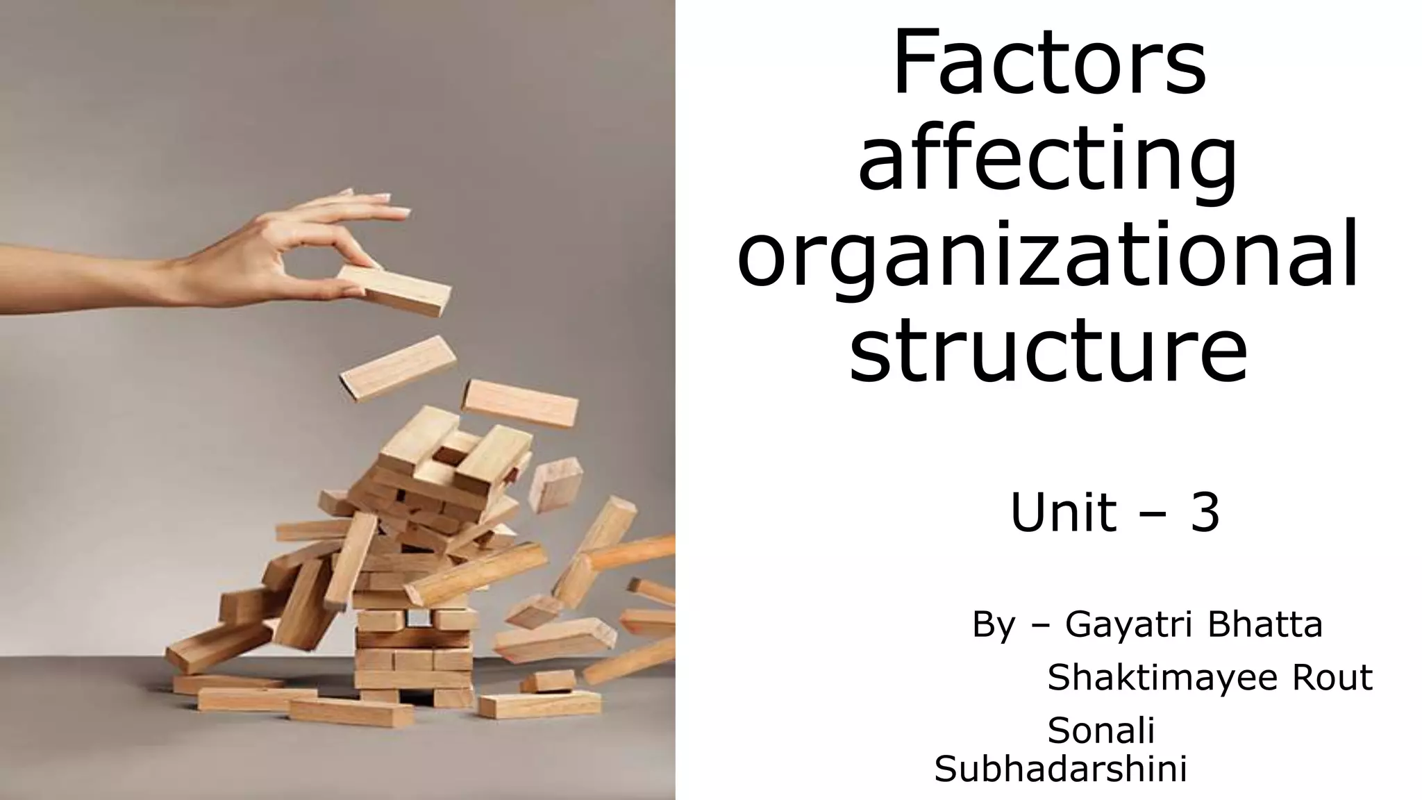 Factors Affecting Organisational Structure | PPTX