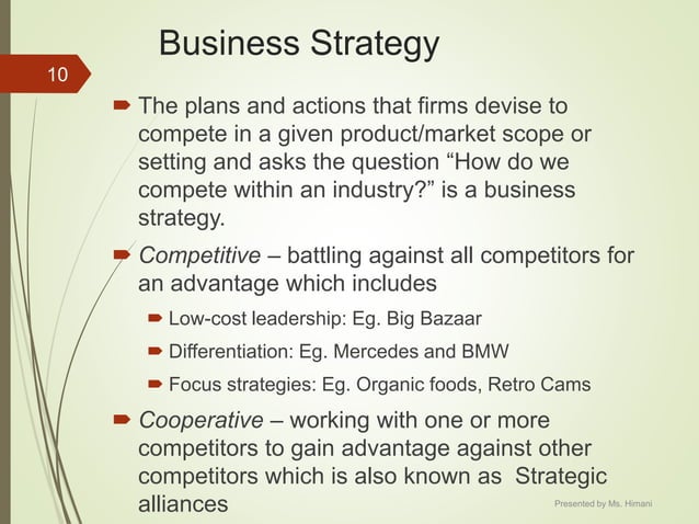 Unit 3 Chapter 3 Strategic alternatives | PPTX