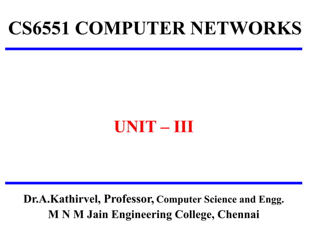 CS6551 COMPUTER NETWORKS | PDF