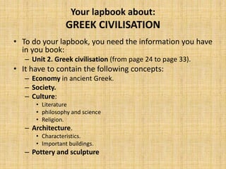 Lapbook about Greek civilisation | PPT