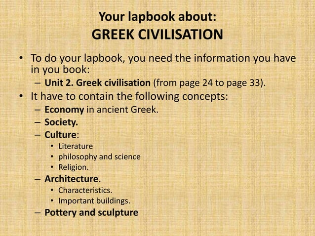 Lapbook about Greek civilisation | PPT