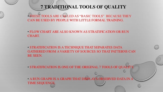7 TRADITIONAL TOOLS OF QUALITY