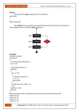 Decision Making Statements, Arrays, Strings | PDF