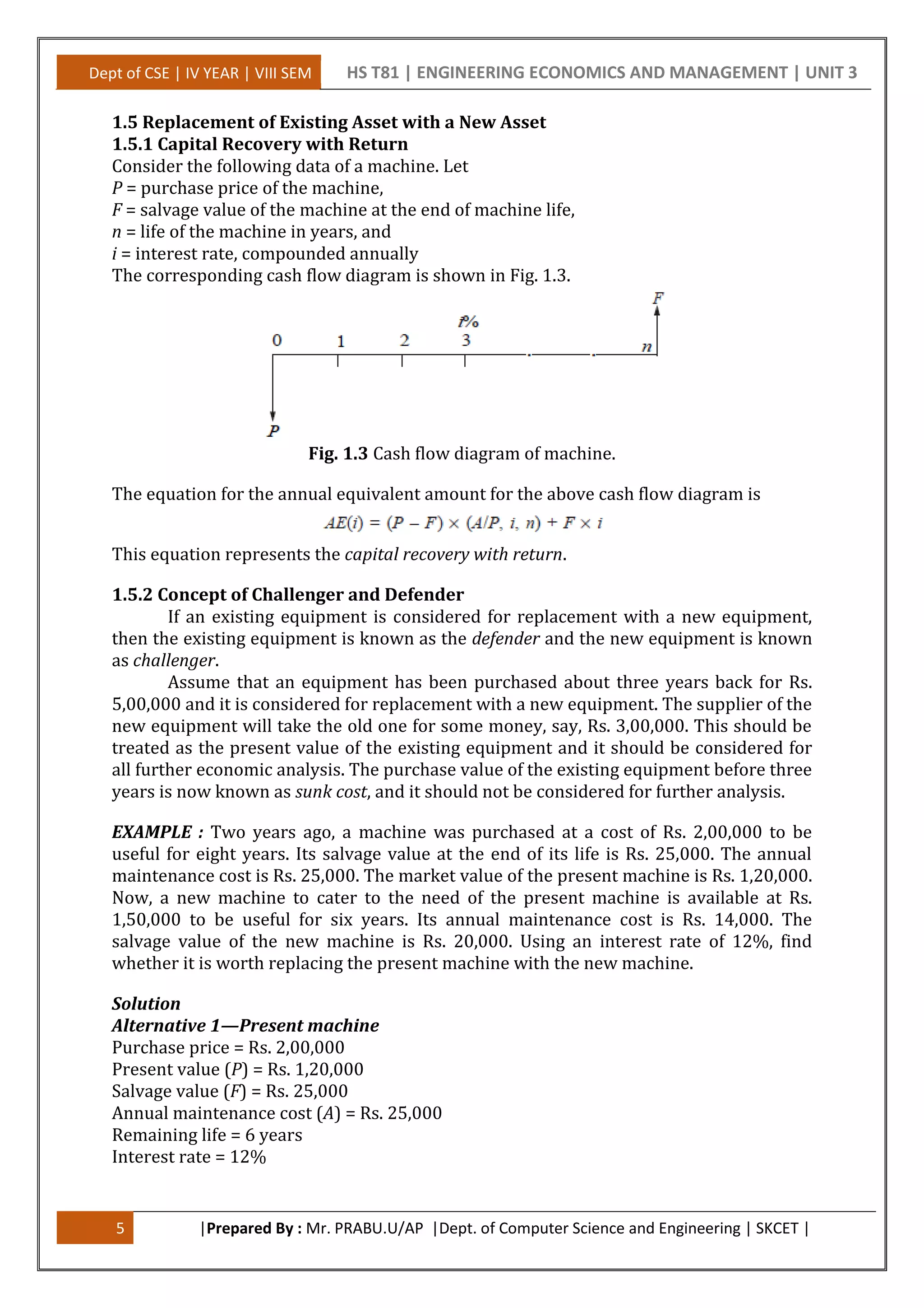 Replacement and Maintenance Analysis | PDF