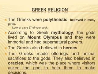 Unit 3. greek civilisation | PPTX