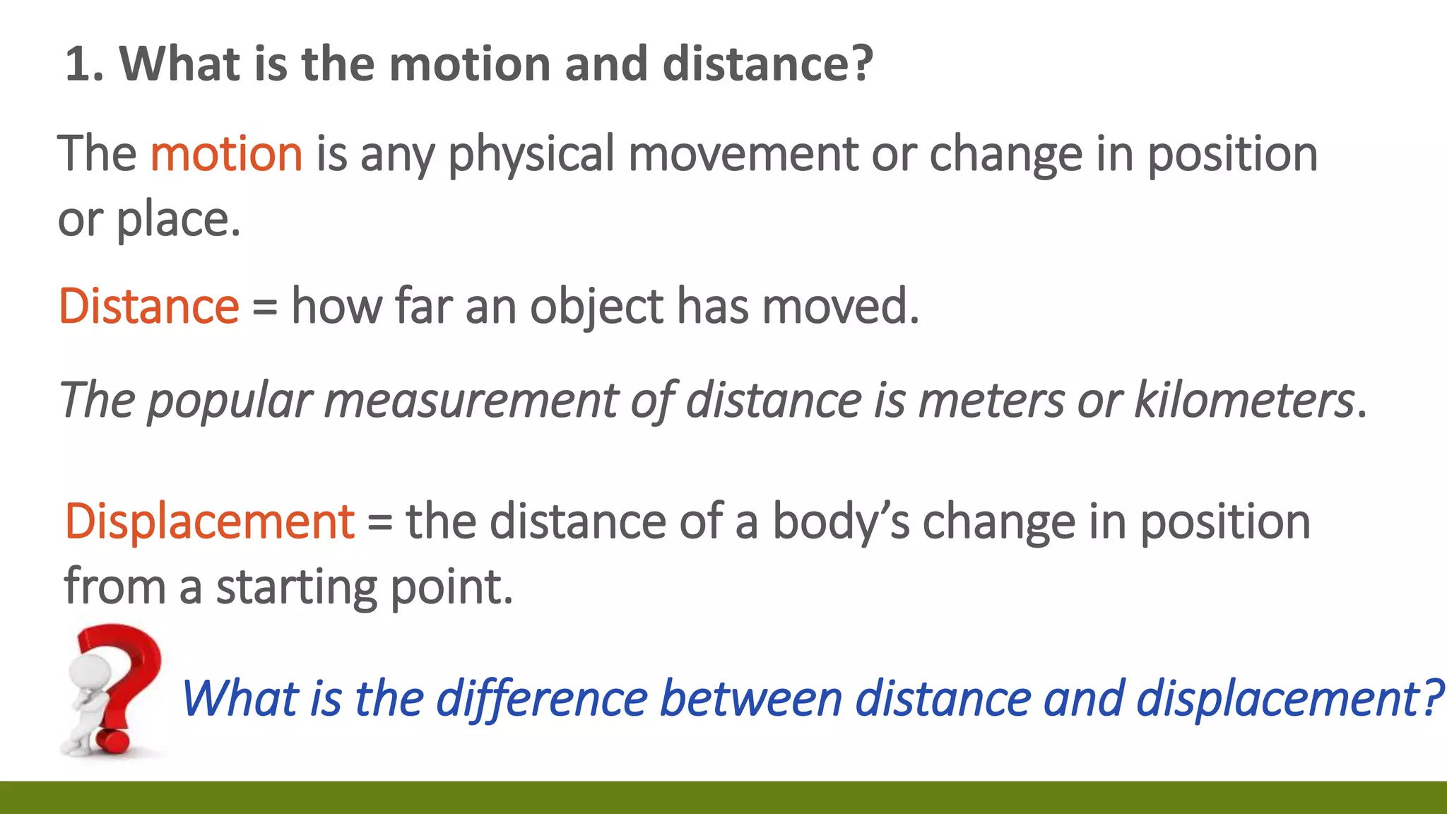 Motion in one dimension | PPTX
