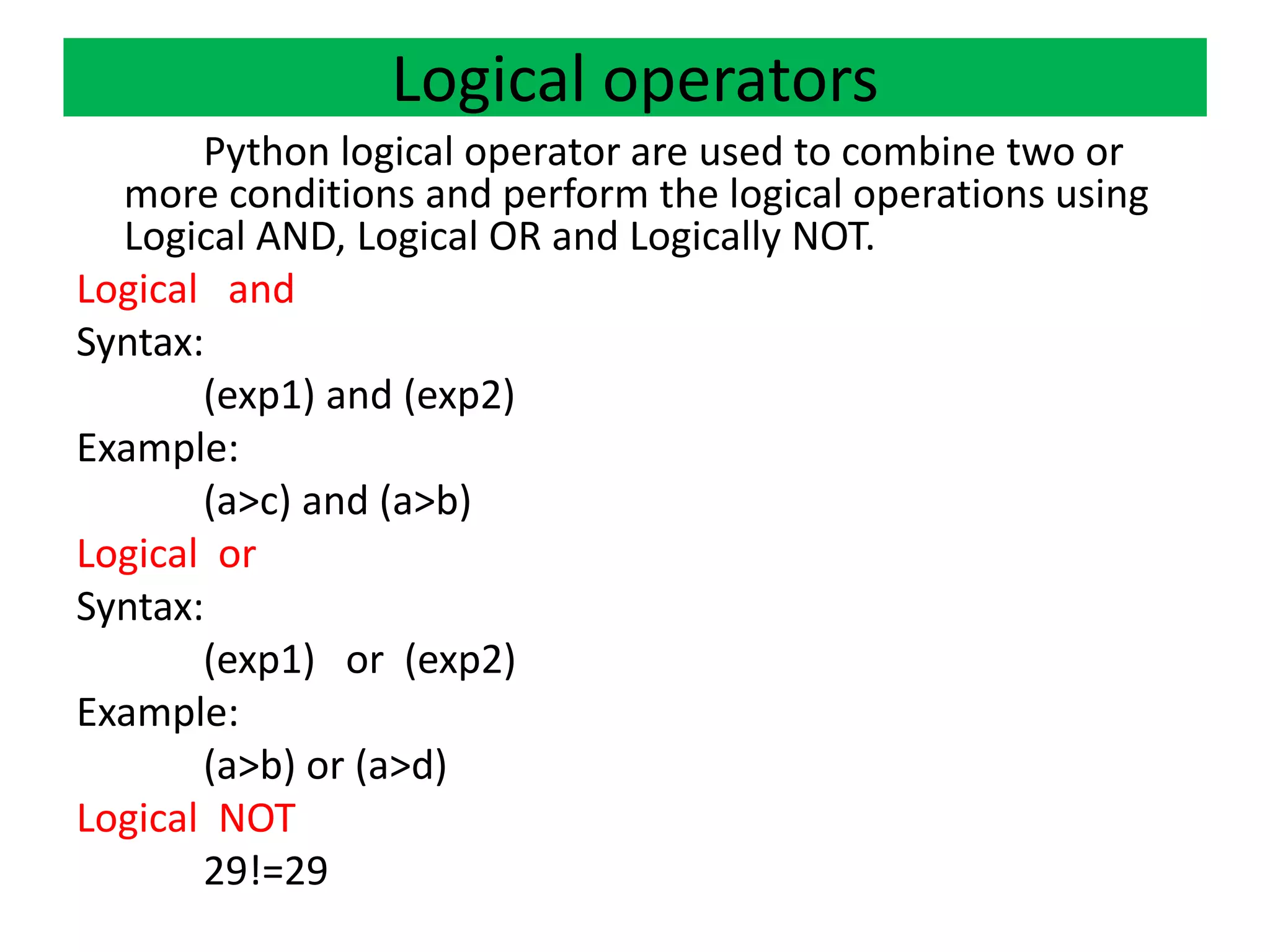 Python Unit 3 Control Flow And Functions Ppt 6183