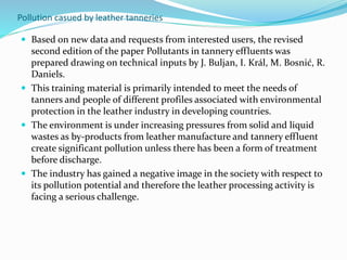 Unit 3- Pollution and treatment of tanner and efflunt | PPTX | Candle ...