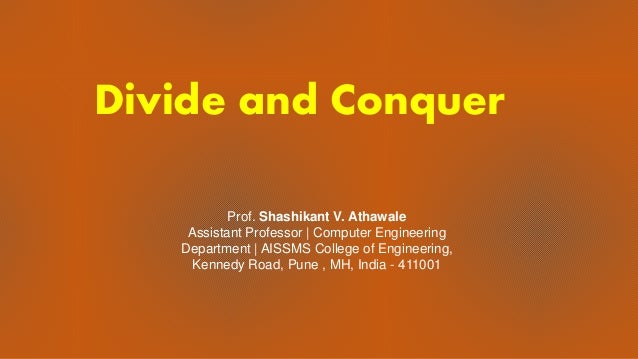 Divide and Conquer