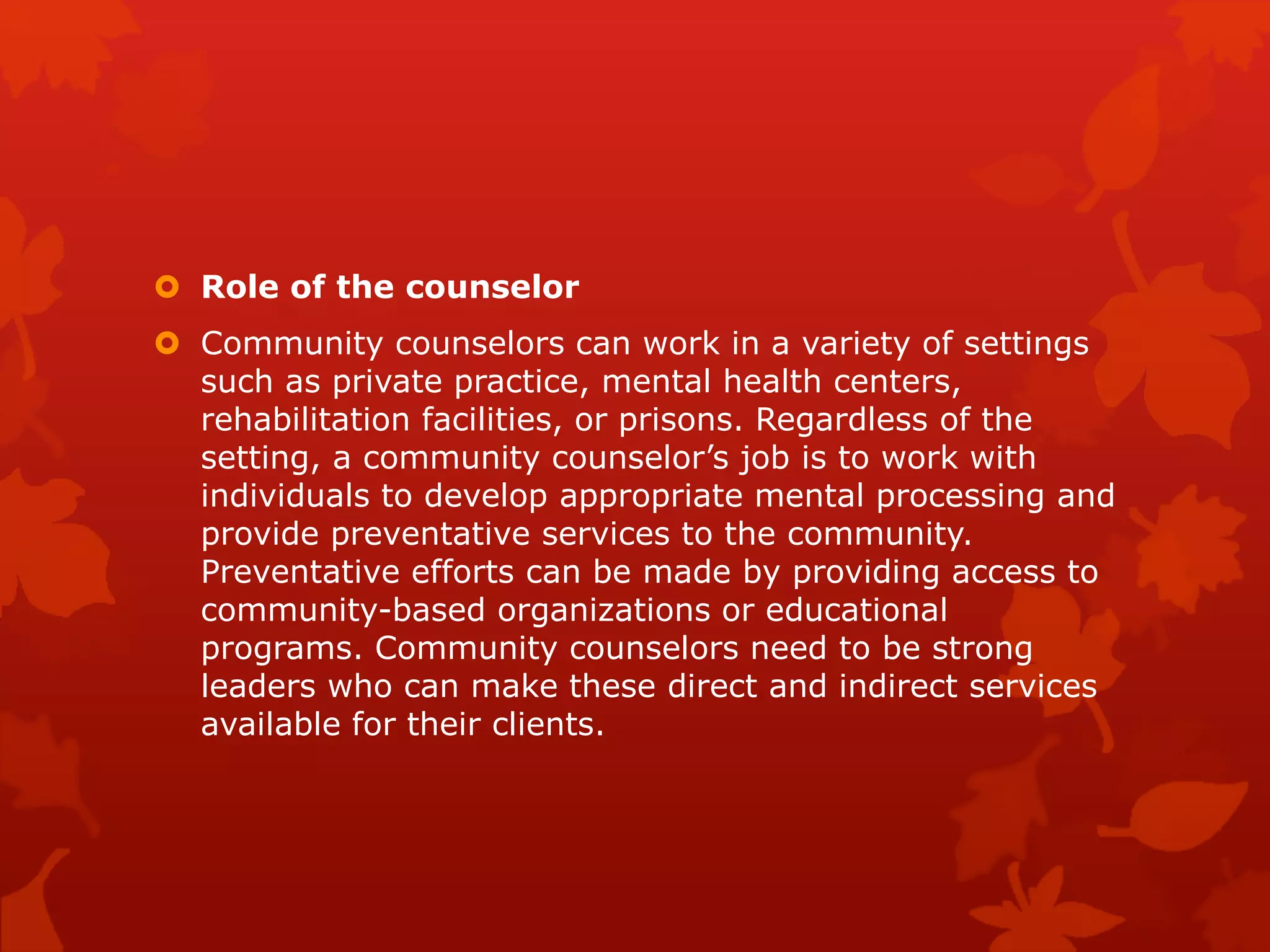 TYPES OF COUNSELLING | PPTX