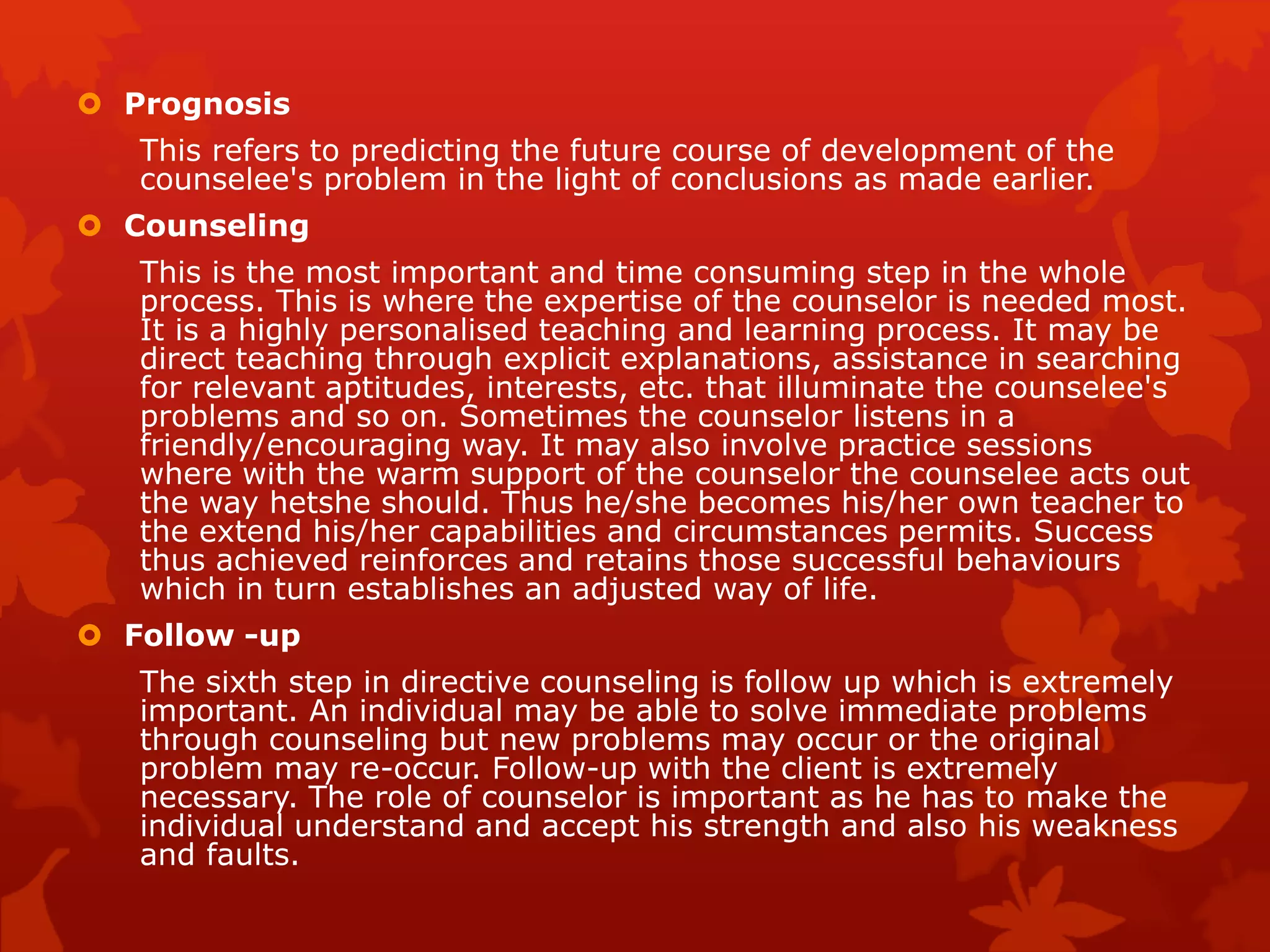 TYPES OF COUNSELLING | PPTX